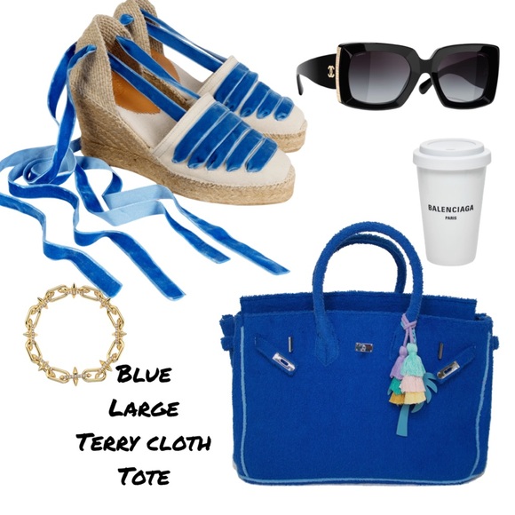 Beach Haus | Bags | Last One Host Pick Large Royal Blue Terry Cloth ...